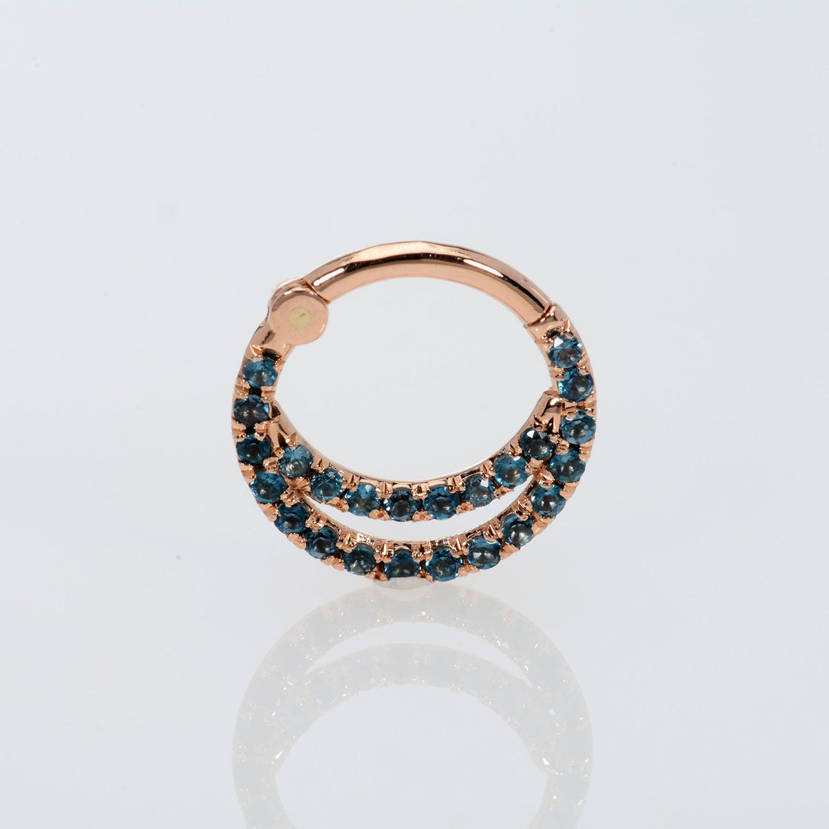 Daith Piercing Jewelry Topaz Blue London 14k – Magic Hammer